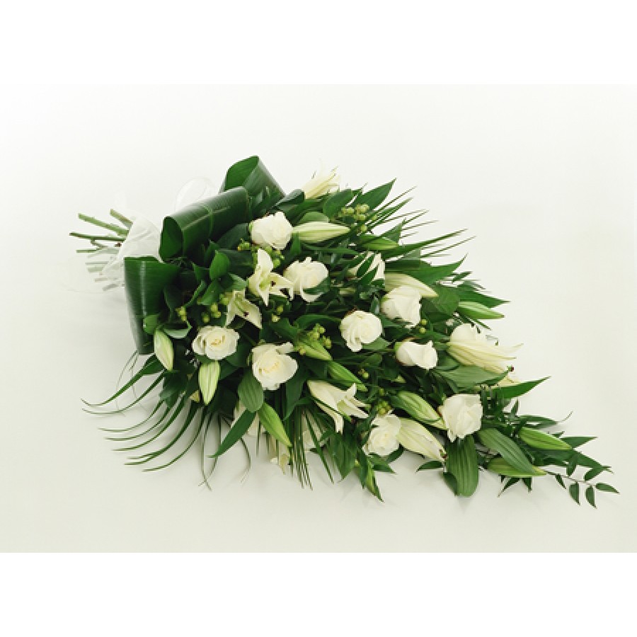 Lily & Rose Sympathy Sheaf – Fawkner Flowers